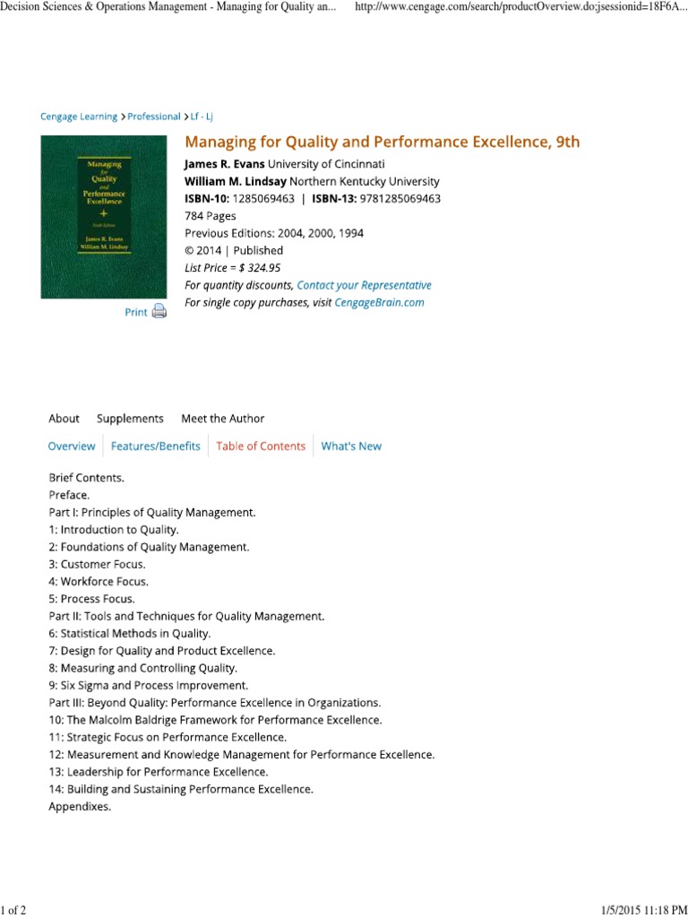 00 Managing For Quality and Performance Excellence 9thedition ...