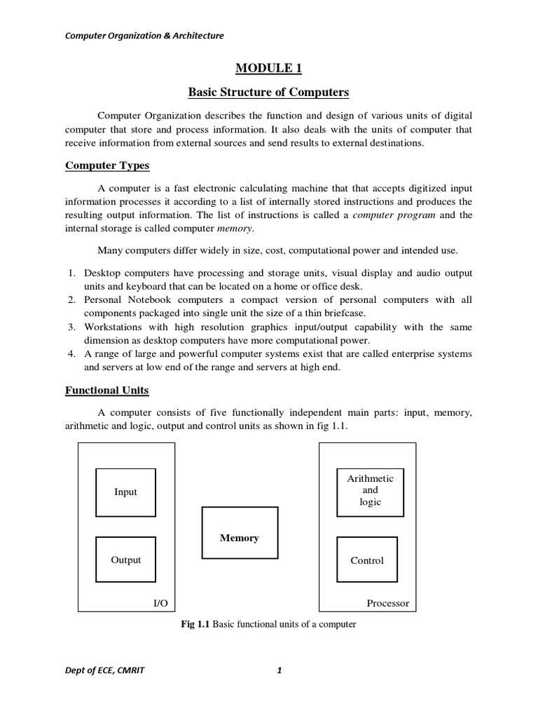 Basic Structure of Computers: Computer Types | PDF | Computer Data ...