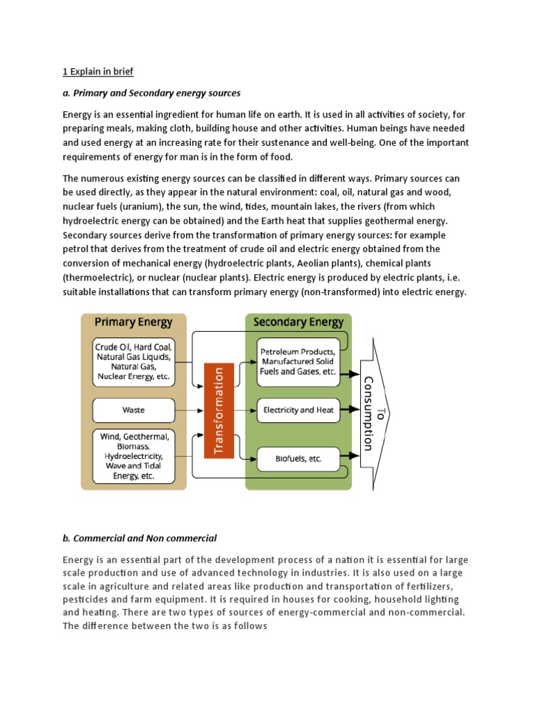 A. Primary and Secondary Energy Sources | PDF | Fly Ash | Energy ...