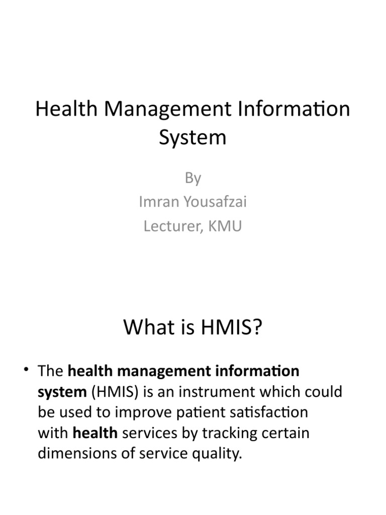 Health Management Information System | PDF | Health Informatics ...