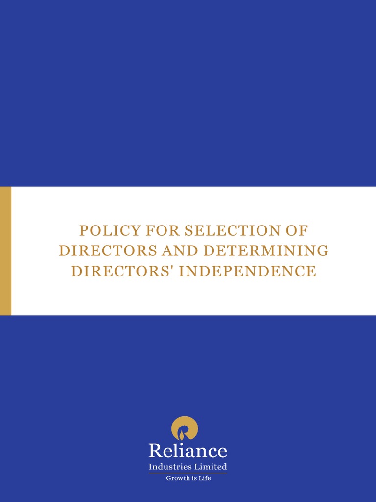 Policy For Selection of Directors and Determining Directors ...