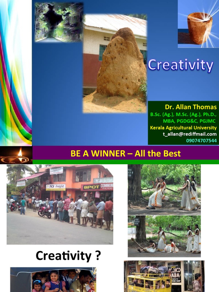 Creativity - DR Allan Thomas | PDF | Creativity | Behavior Modification
