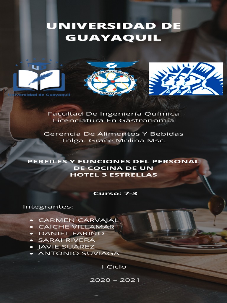 Perfiles y Funciones Del Departamento de Alimentos y Bebidas | PDF ...