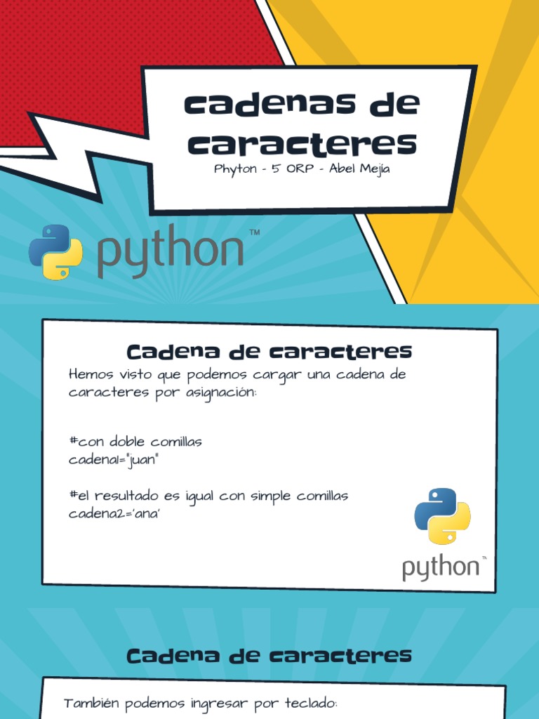 Python 4 - Cadenas y Listas PDF | PDF | Cadena (informática ...