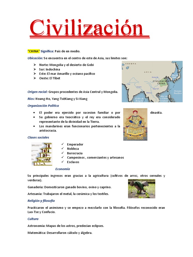 Características de la civilización china | PDF