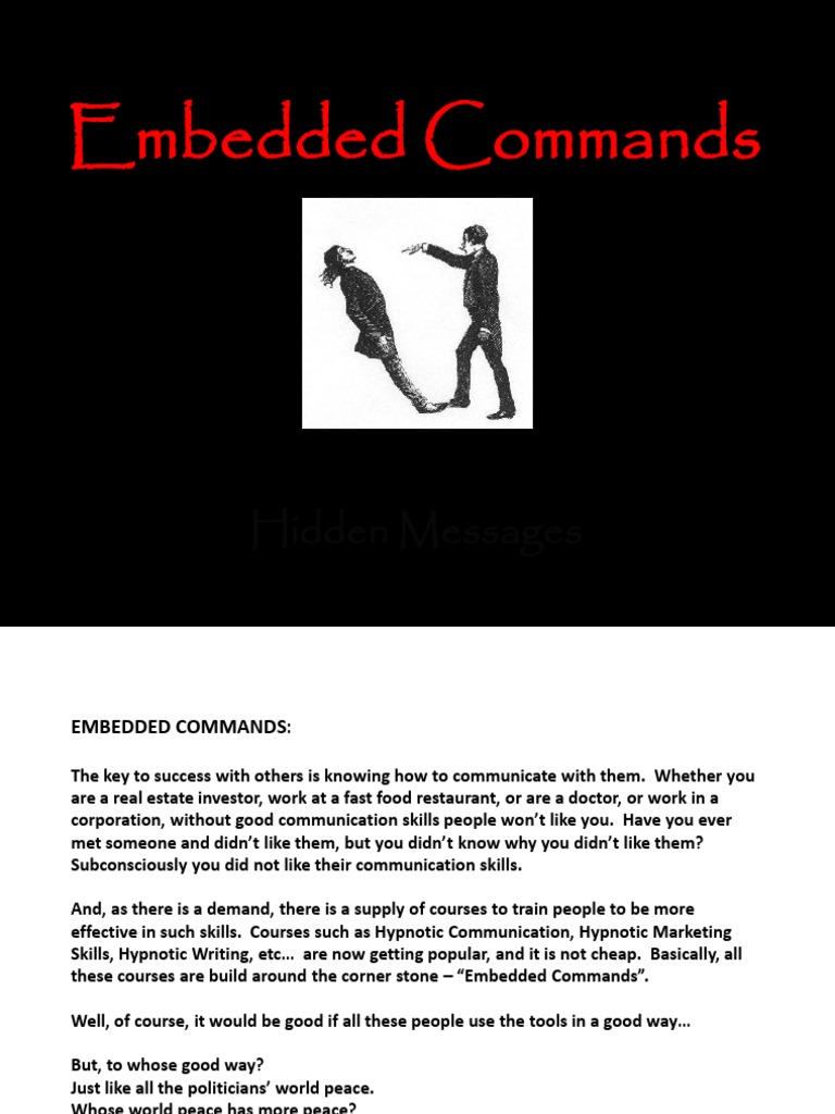 Hypnotic Communication Skills | PDF | Feeling | Hypnosis