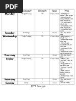 Sample Fitt Plan | PDF