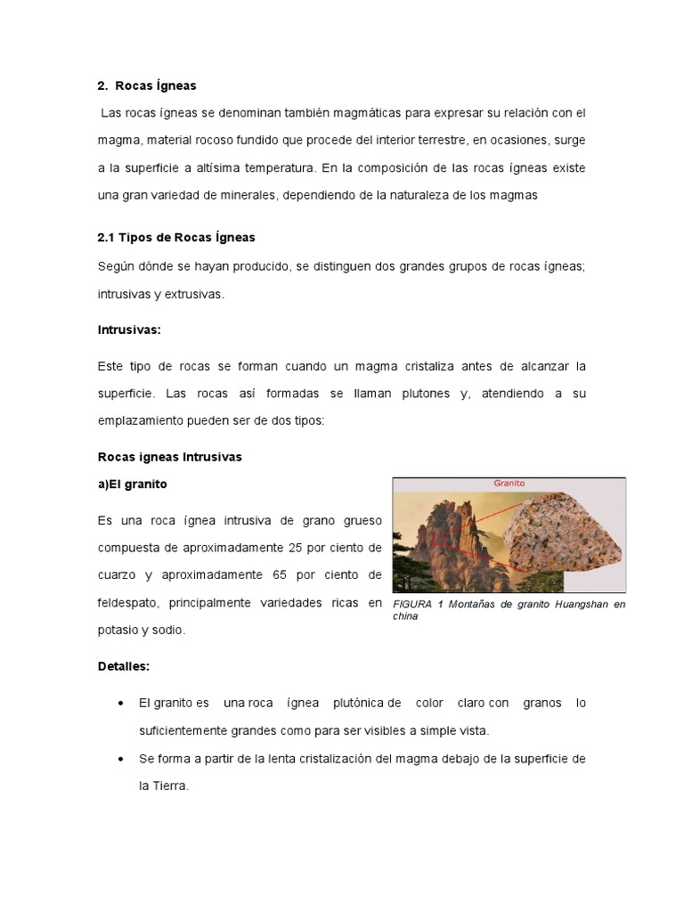 Las Rocas Igneas | PDF | Roca ígnea | Basalto