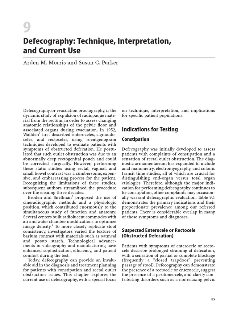 Defecography: Technique, Interpretation, and Current Use: Arden M ...