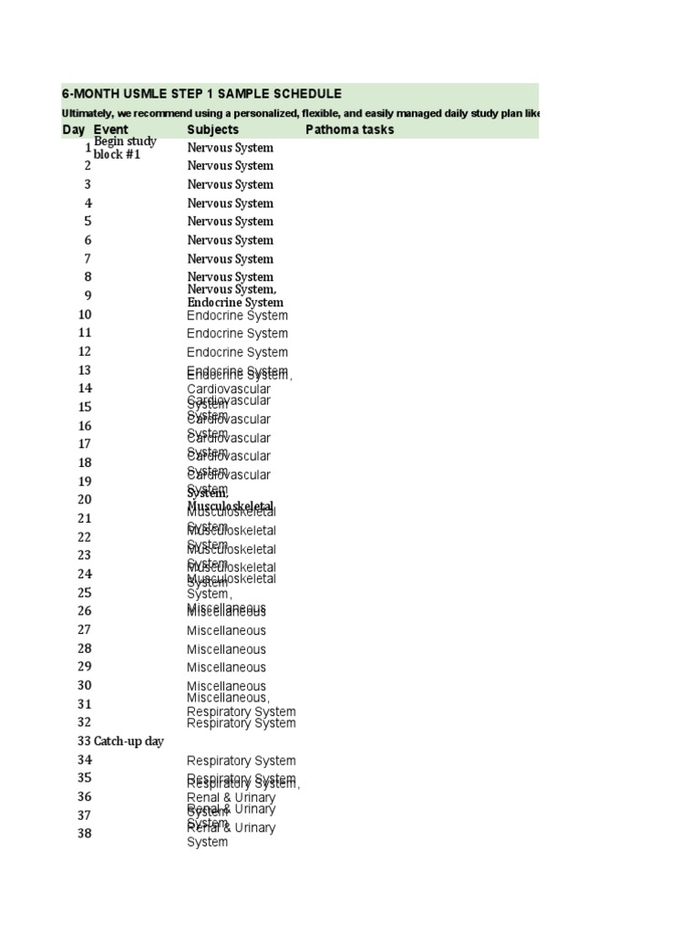6-Month USMLE Step 1 Study Plan | PDF | Anemia | Inflammation