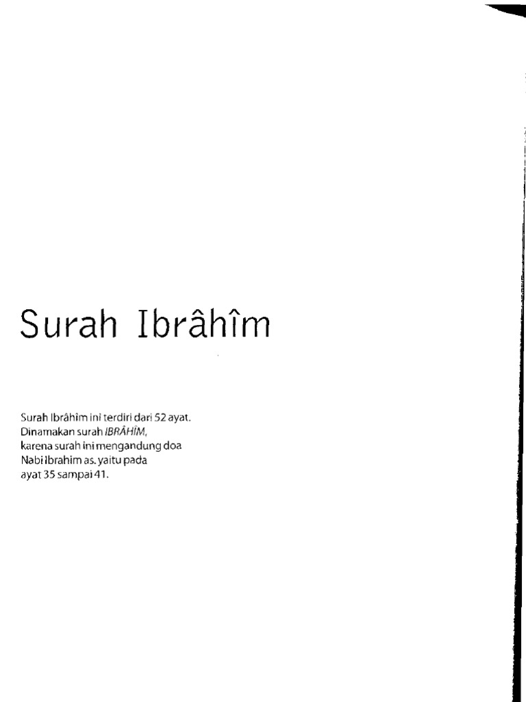 Al-Misbah 014 Surah Ibrahim | PDF
