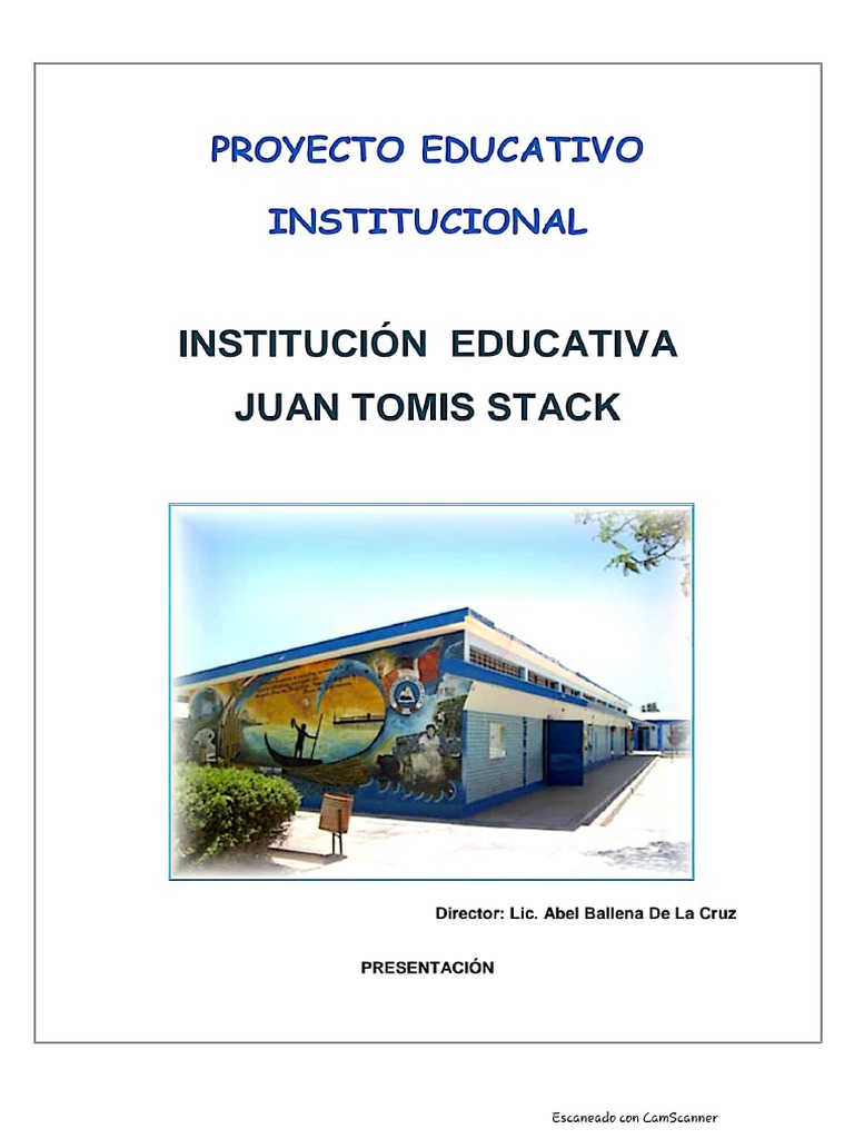Proyecto Educativo Institucional-Juan-Tomis PD PDF | PDF