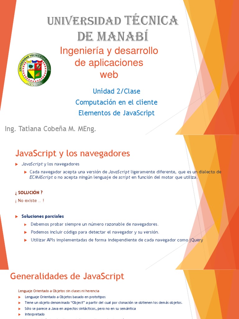Elementos de JavaScript | PDF | Script Java | Lenguaje de programación Elementos de JavaScript | PDF | Script Java | Lenguaje de programación