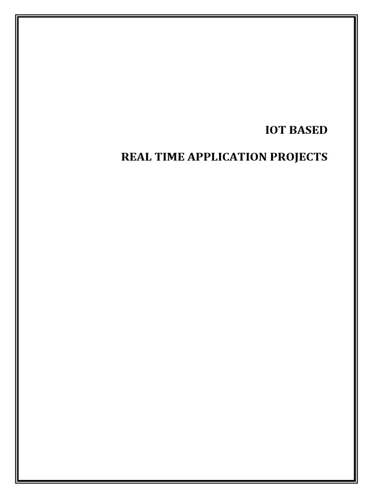 Iot Based Real Time Application Projects | PDF | Business | Computers