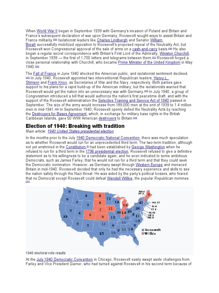 Election of 1940: Breaking With Tradition: 1940 United States ...