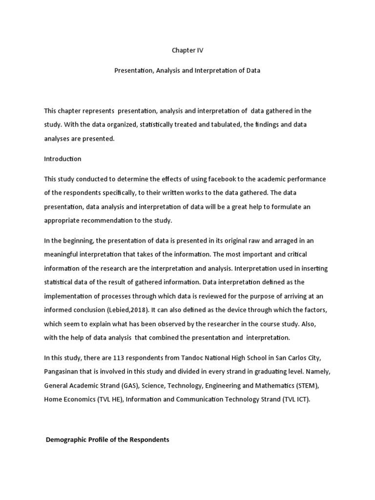 Demographic Profile of The Respondents | PDF | Data Analysis | Facebook