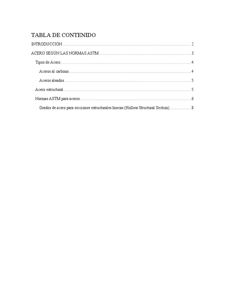 Tipos de Acero Segun La ASTM | PDF | Acero | Hierro