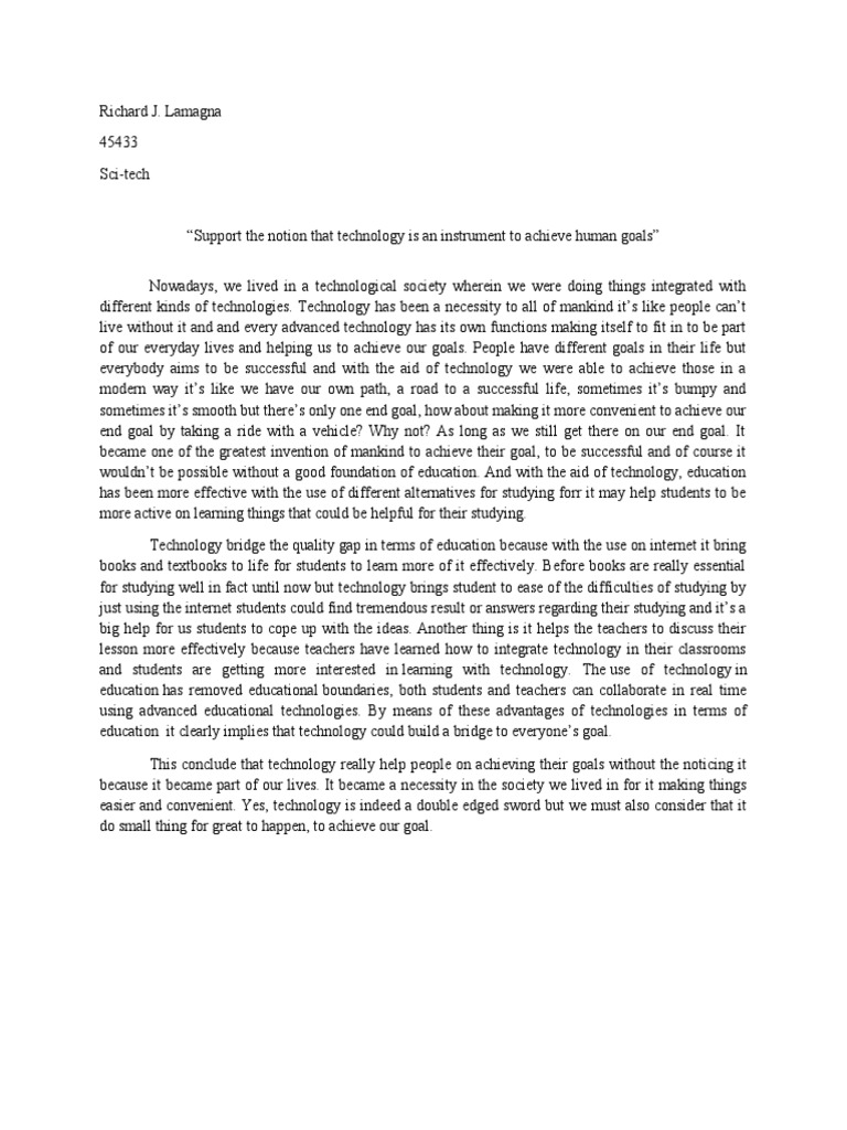 Position Paper | PDF | Educational Technology | Teachers