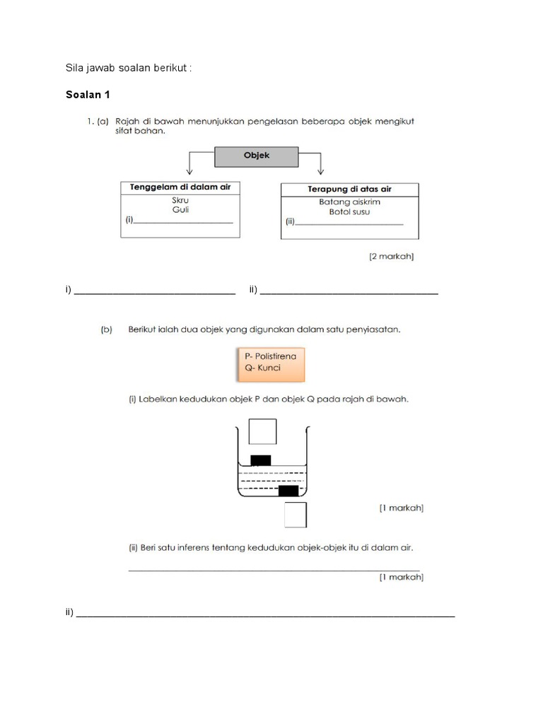 Latihan Sains K2 | PDF