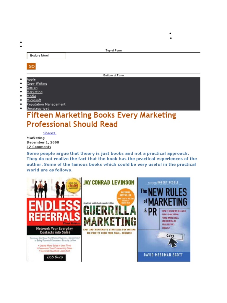 Marketing Books | PDF | Books | Marketing