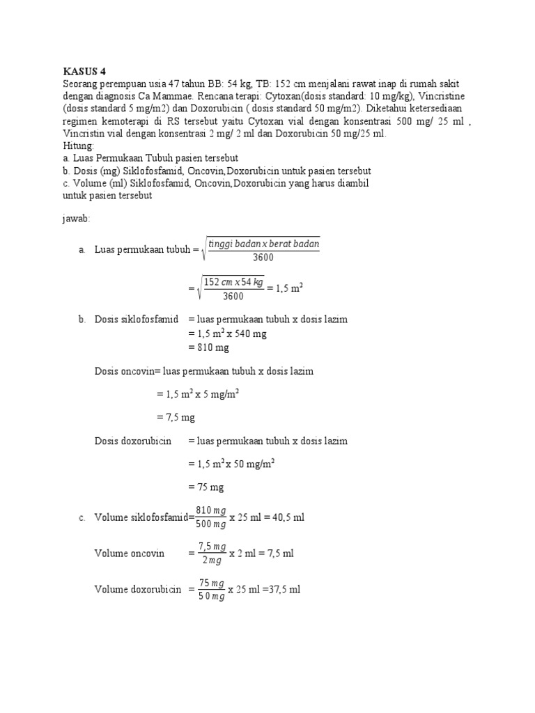 III.10.B. Dosis Sitostatika | PDF | Sains & Matematika