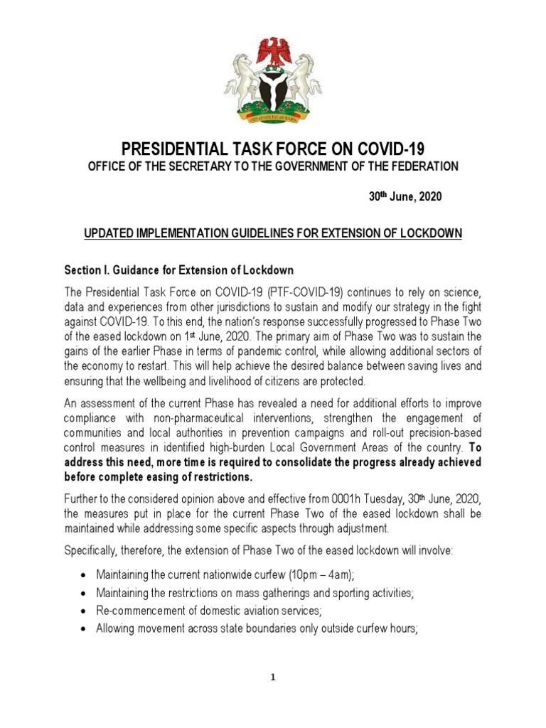 Implementation Guidelines For Easing Lockdown | PDF | Bus | Airport