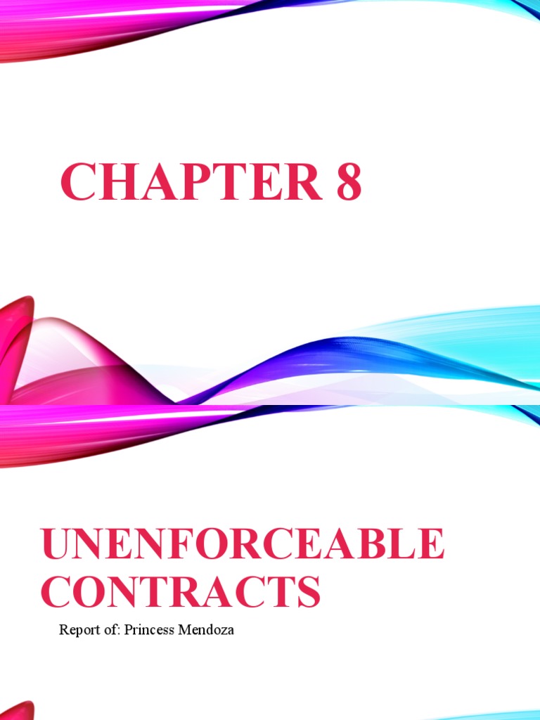 Unenforceable Contracts | PDF | Ratification | Annulment