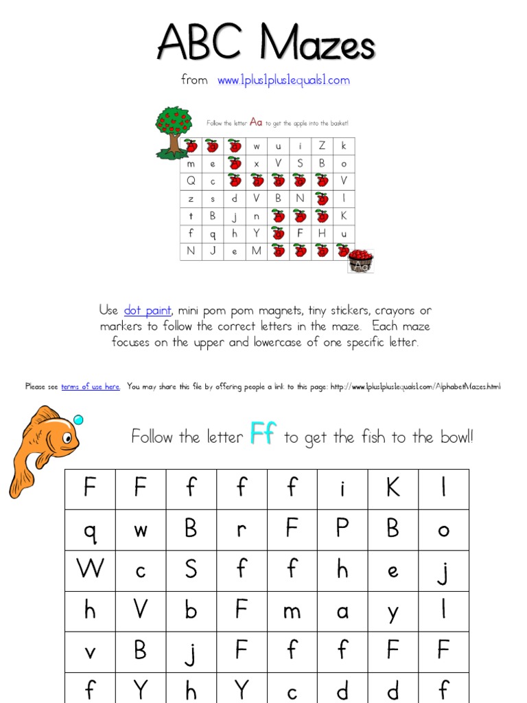 ABC Mazes: Terms of Use Here | PDF