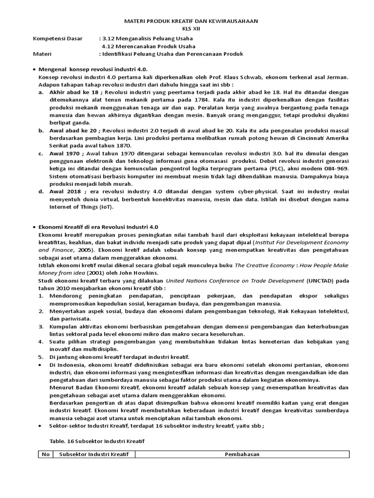 Materi PKK XII 2021 | PDF