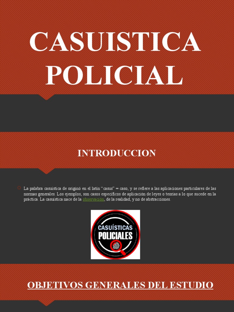 Casuistica Policial | PDF | Policía | Interacciones de disciplina académica