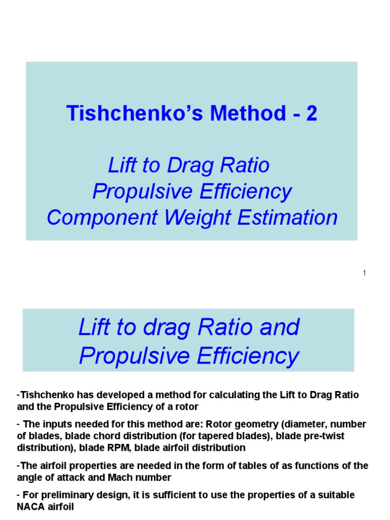 Tishchenko Method for Rotor Efficiency | PDF | Helicopter | Airfoil