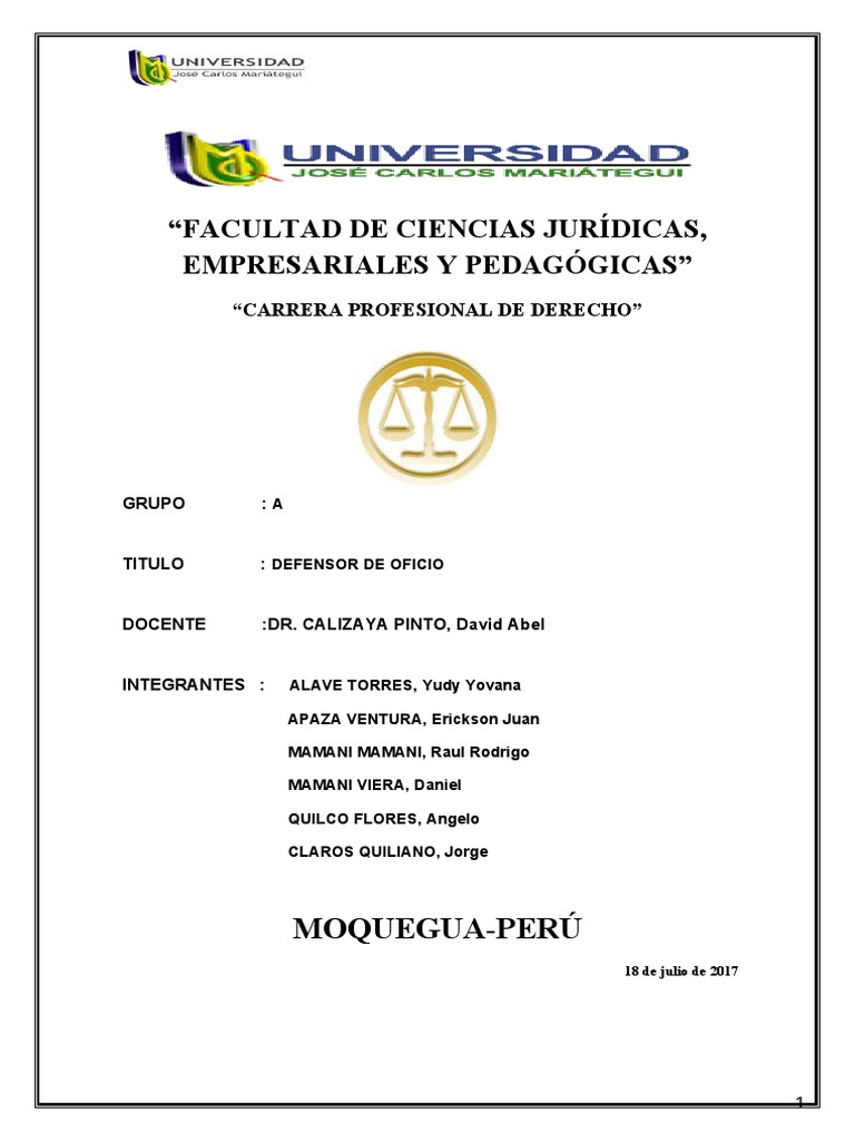 Defensor de Oficio | PDF | Defensor público | Justicia