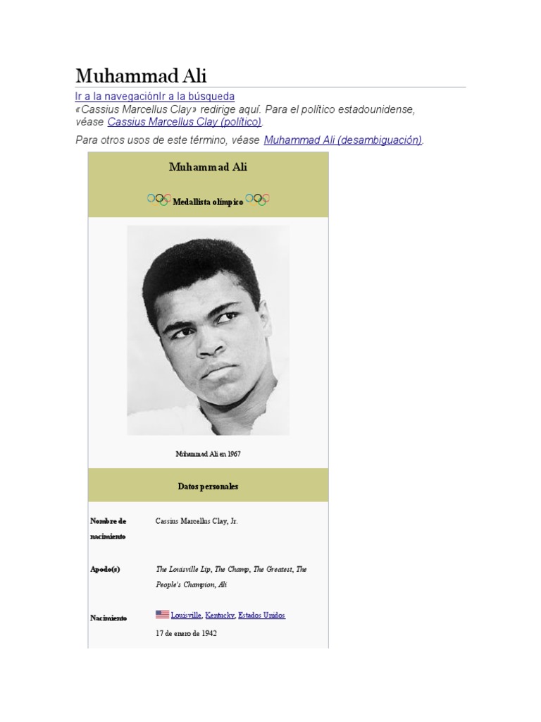 Biografia Muhammad Ali | PDF | Muhammad Ali | Boxeadores