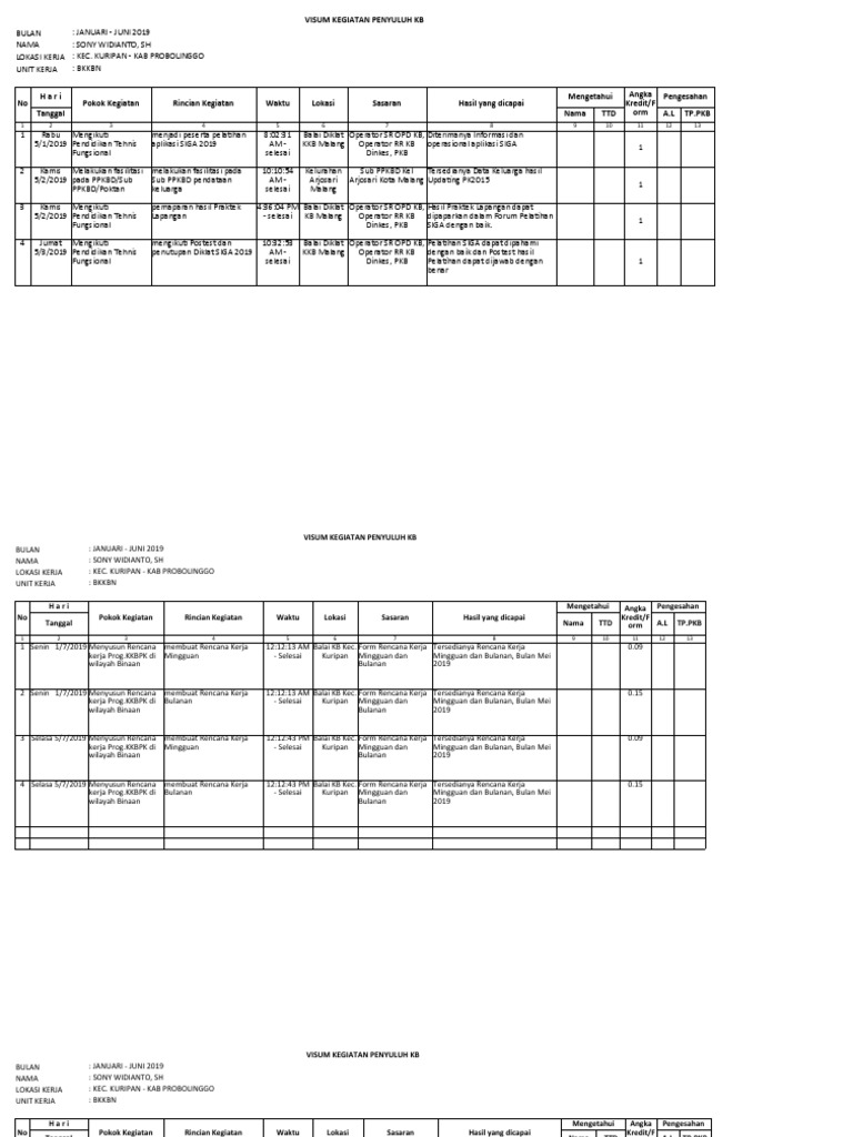 Contoh Visum | PDF | Karier & Perkembangan