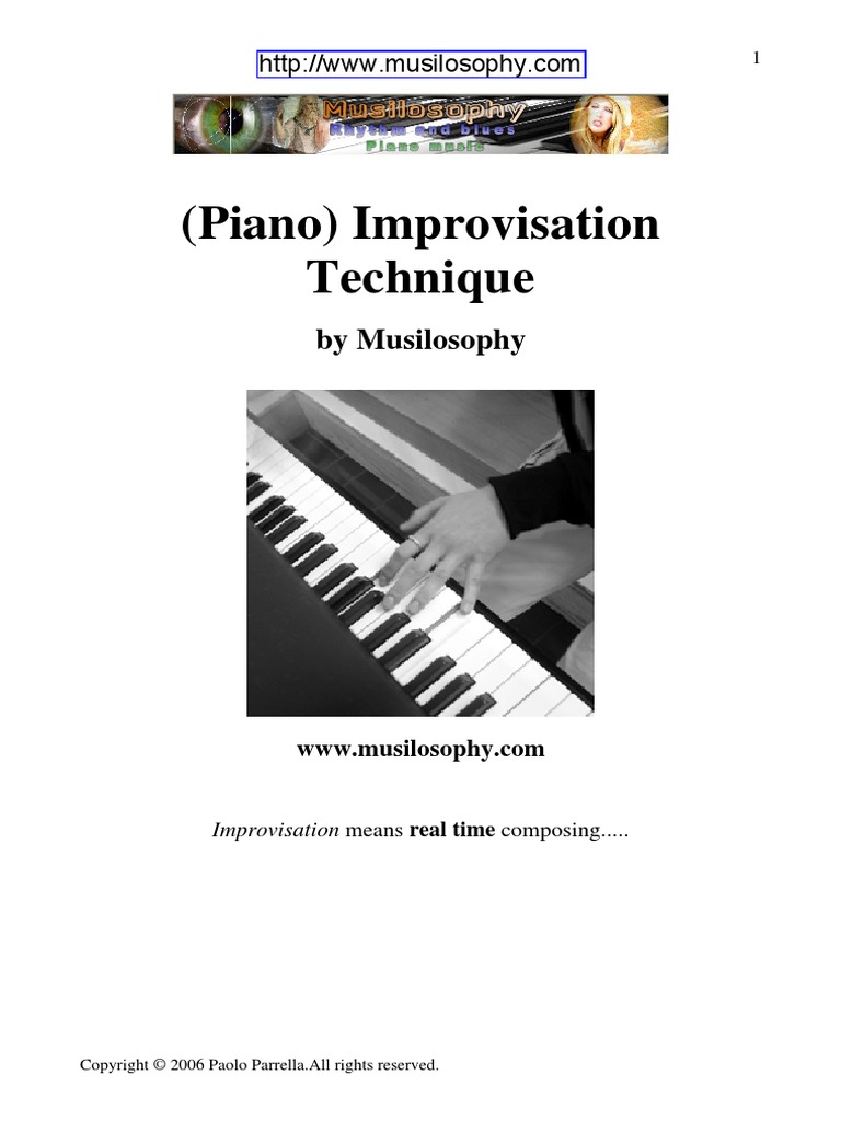 Improvisation Technique For Piano | PDF | Language Arts & Discipline | Art