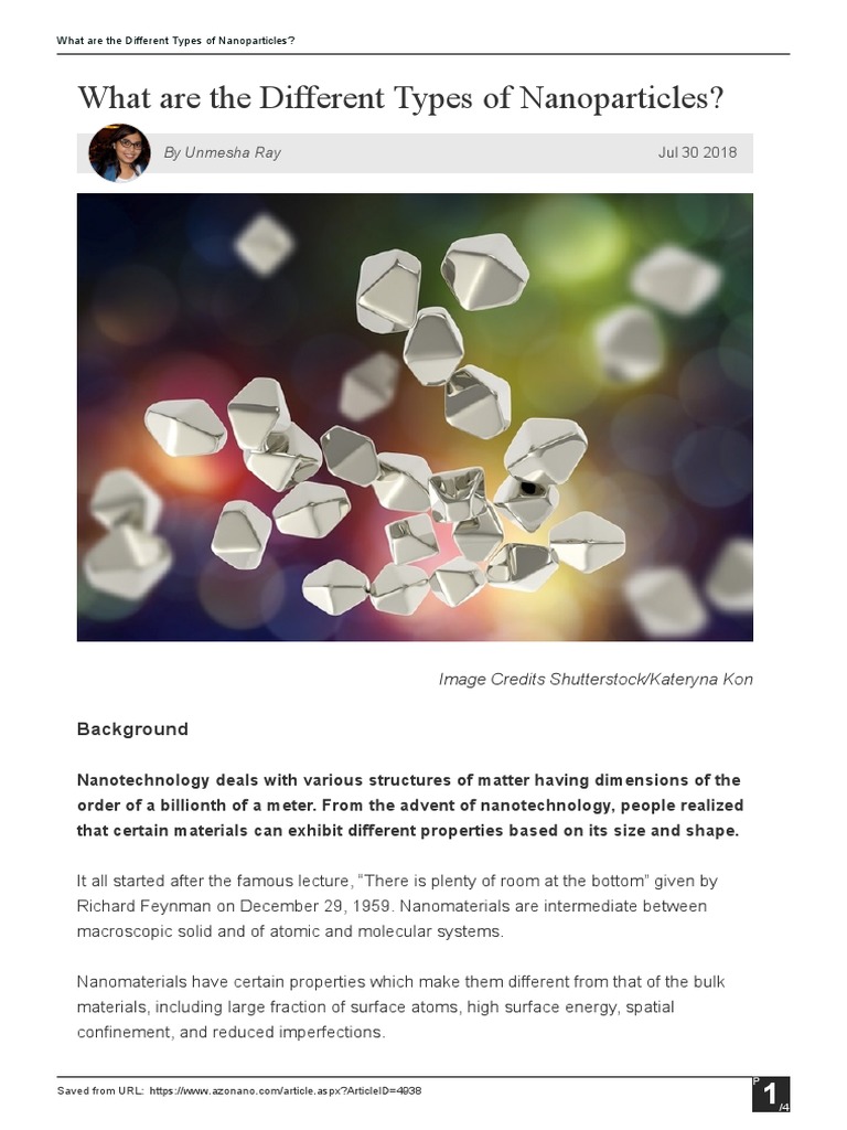 What Are The Different Types of Nanoparticles | PDF | Nanoparticle ...