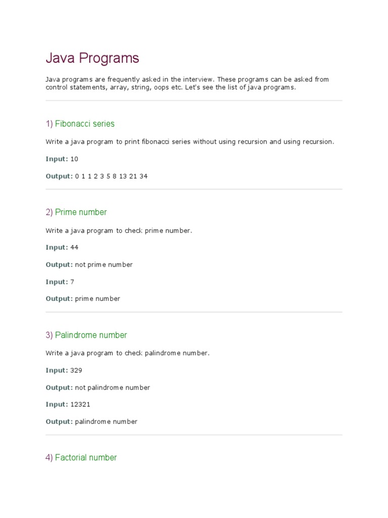 Java Programs: Fibonacci Series | PDF | Matrix (Mathematics ...