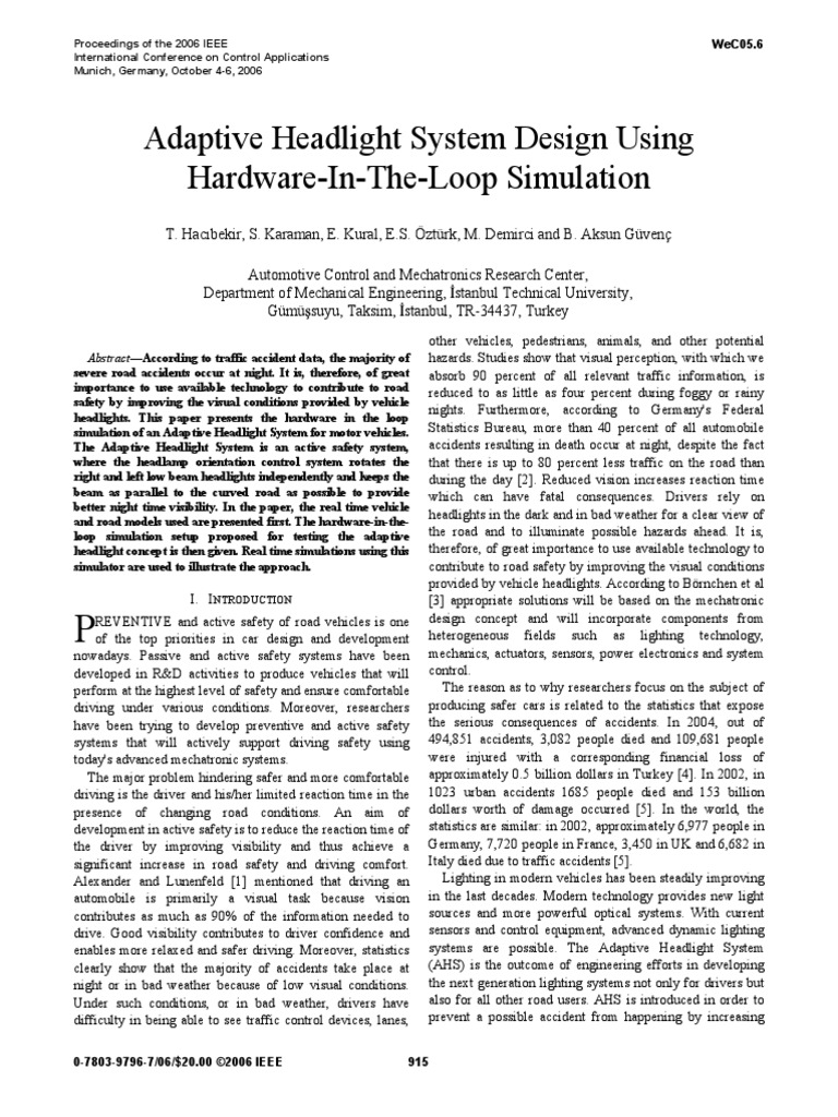 Paper2 PDF | Download Free PDF | Headlamp | Simulation