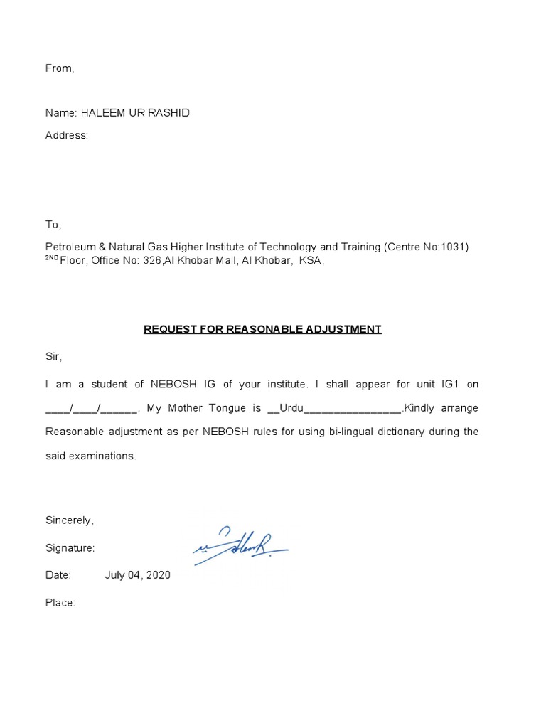 Nebosh RA Form | PDF