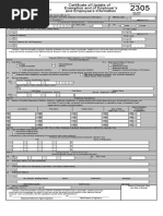 BIR Form 2305 Excel | PDF | Payments | Government