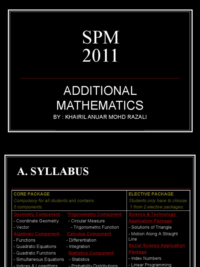SPM Add Math Presentation | PDF | Trigonometric Functions | Sine