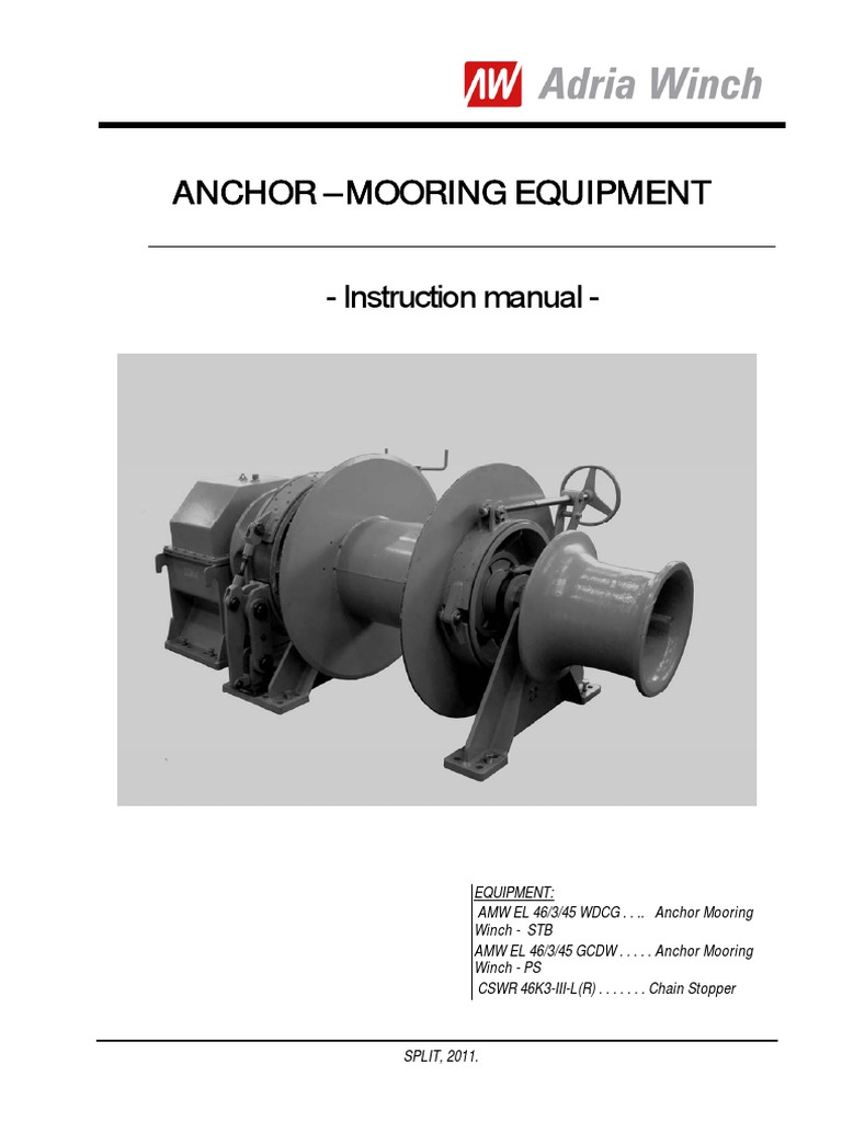 732 - 297-975-00 - Anchor-Mooring Equipment - Manual - ALL - Rev01 PDF ...