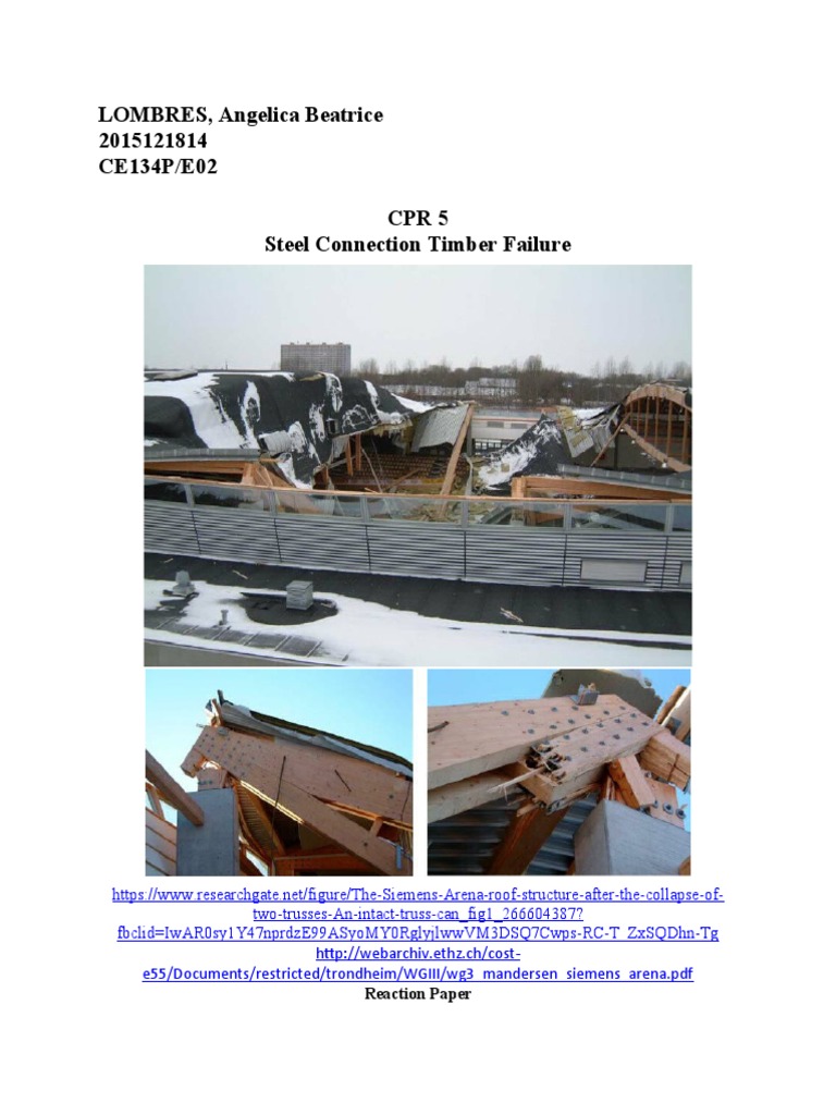 Failure Analysis of the Roof Collapse at the Siemens Arena Due to ...