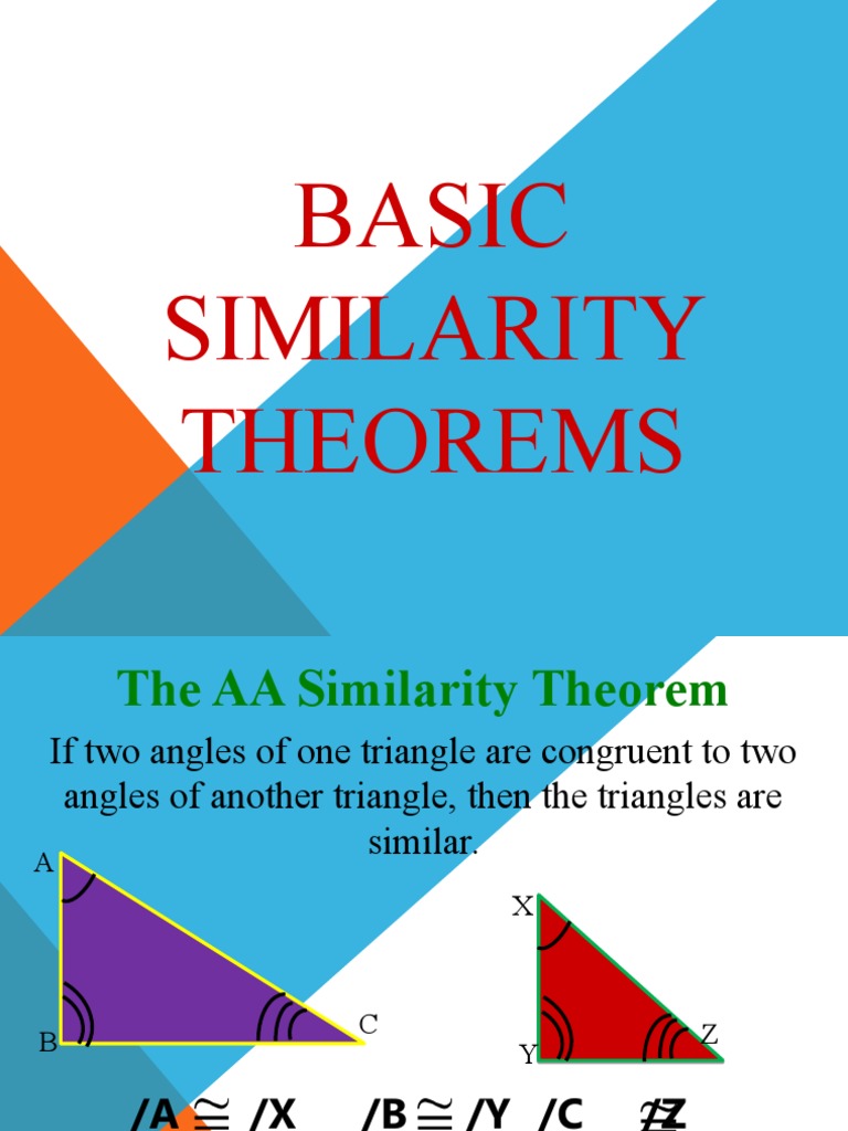 AA and AAA Similarity Theorems | PDF | Science & Mathematics