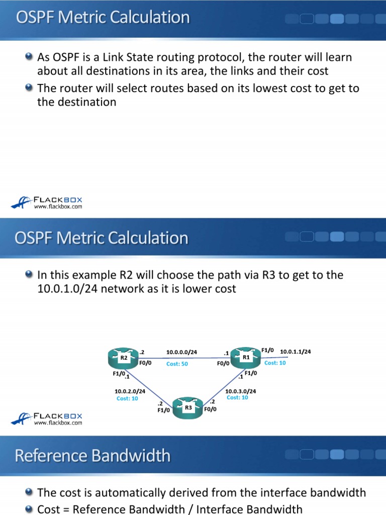20-08 OSPF Cost Metric | PDF | Routing | Telecommunications