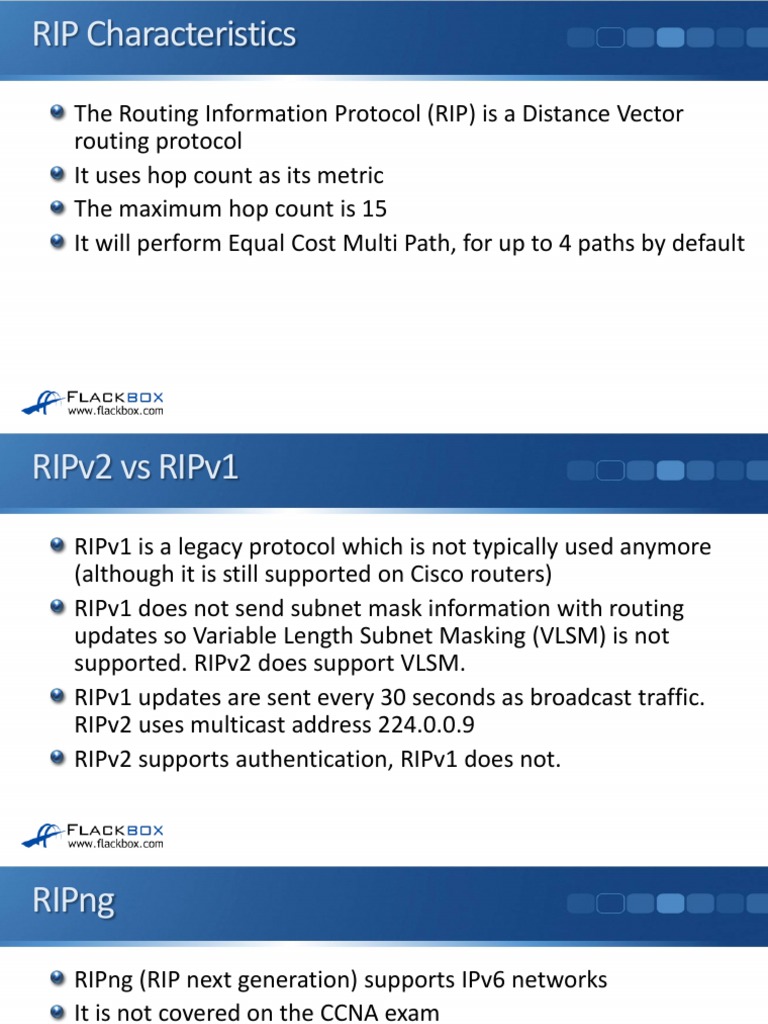 RIP Protocol Guide for Network Admins | PDF | Data Transmission ...