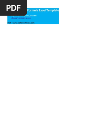 Intrinsic Value Calculator Excel Template