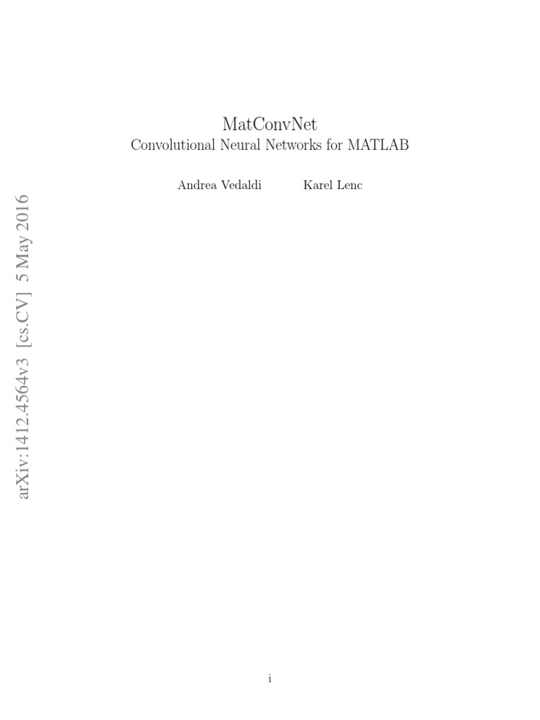 Matconvnet: Convolutional Neural Networks For Matlab | PDF | Graphics Processing Unit | Derivative