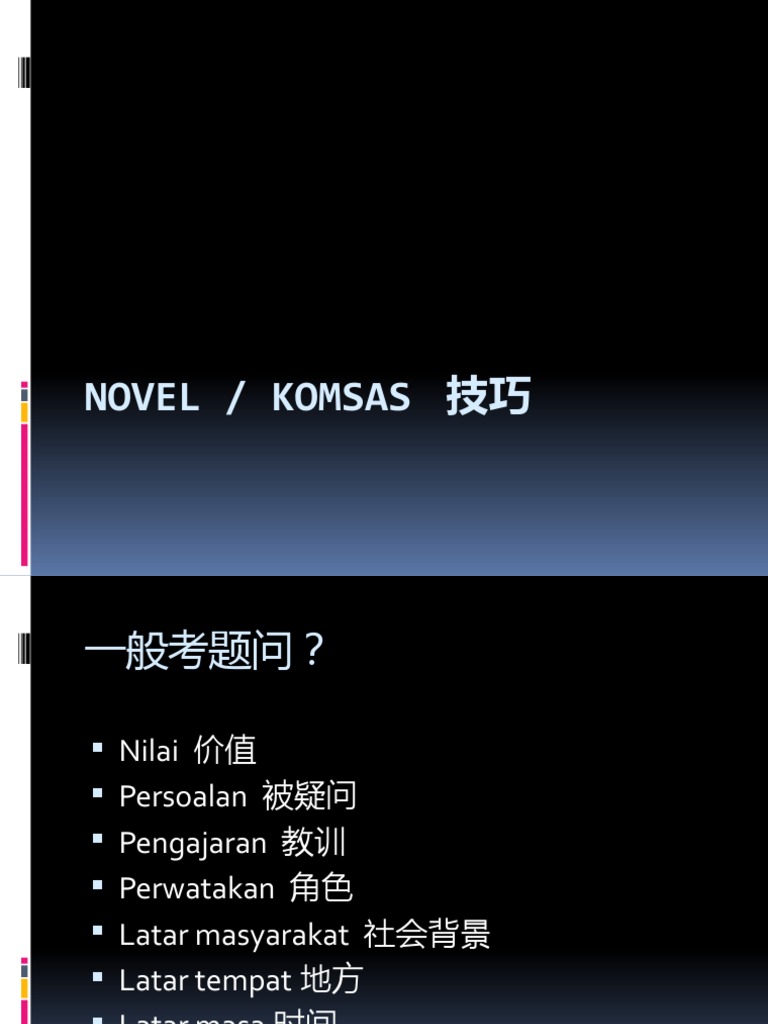 Teknik Komsas N Novel | PDF