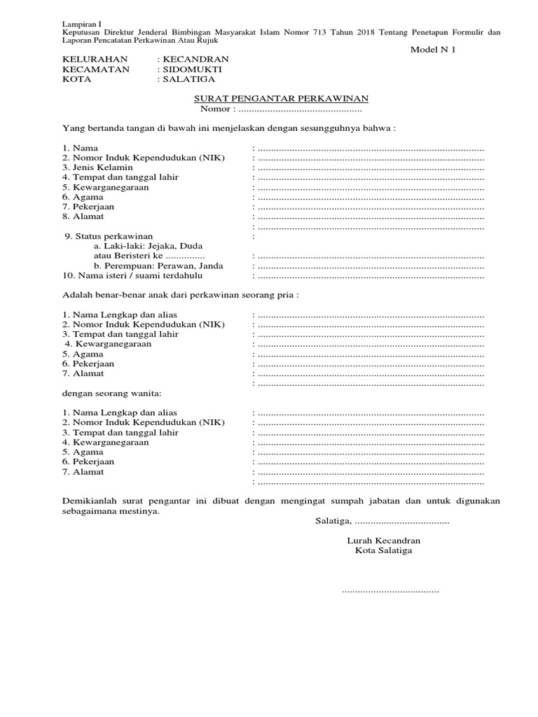 Formulir Nikah Muslim | PDF | Hukum